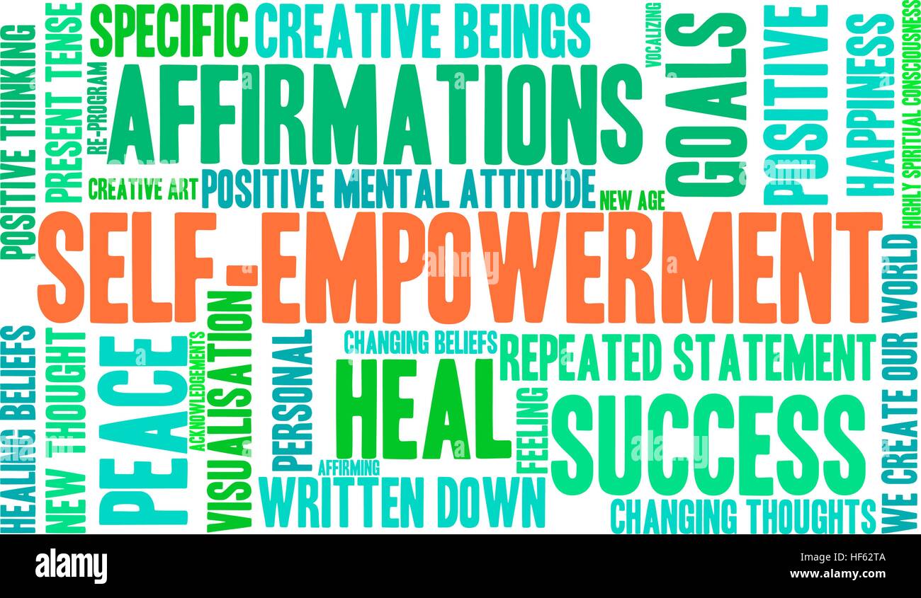 Self Empowerment word cloud on a white background Stock Vector Image ...