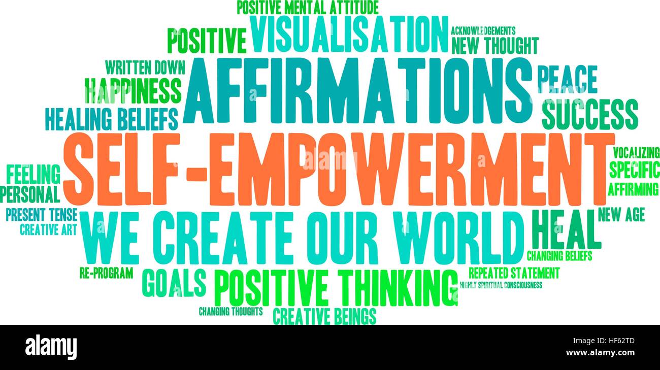 Self Empowerment word cloud on a white background Stock Vector Image ...