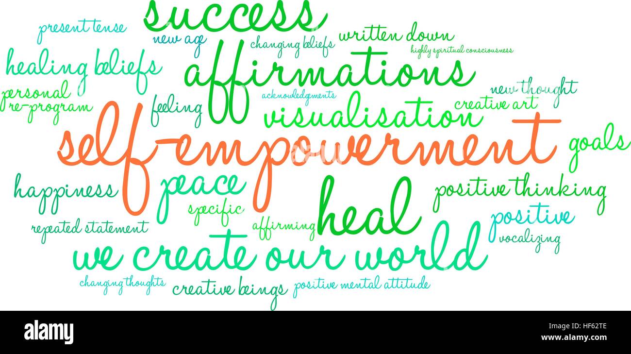 Self Empowerment word cloud on a white background Stock Vector Image ...