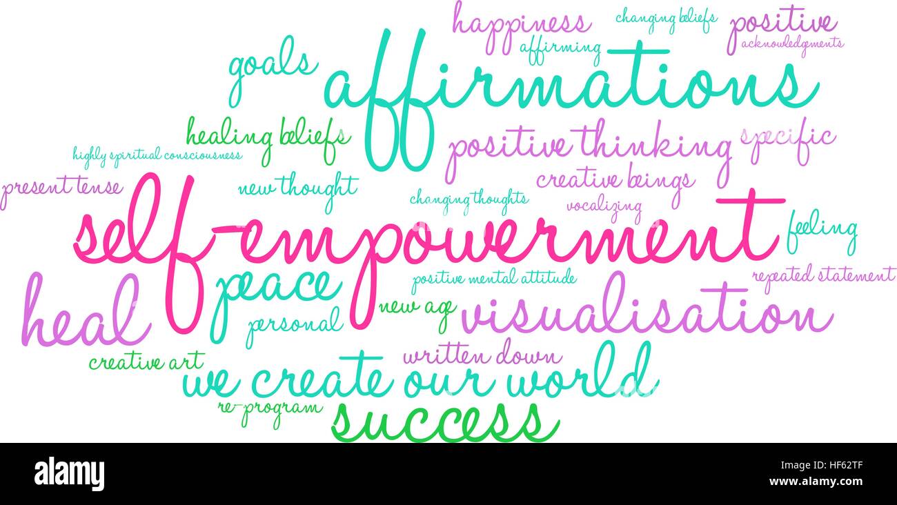 Self Empowerment word cloud on a white background Stock Vector Image ...
