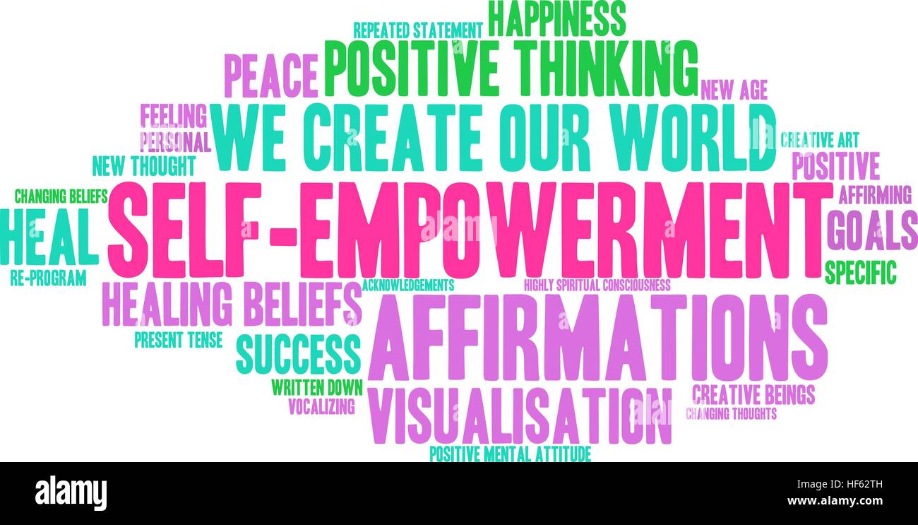 Self Empowerment word cloud on a white background Stock Vector Image ...