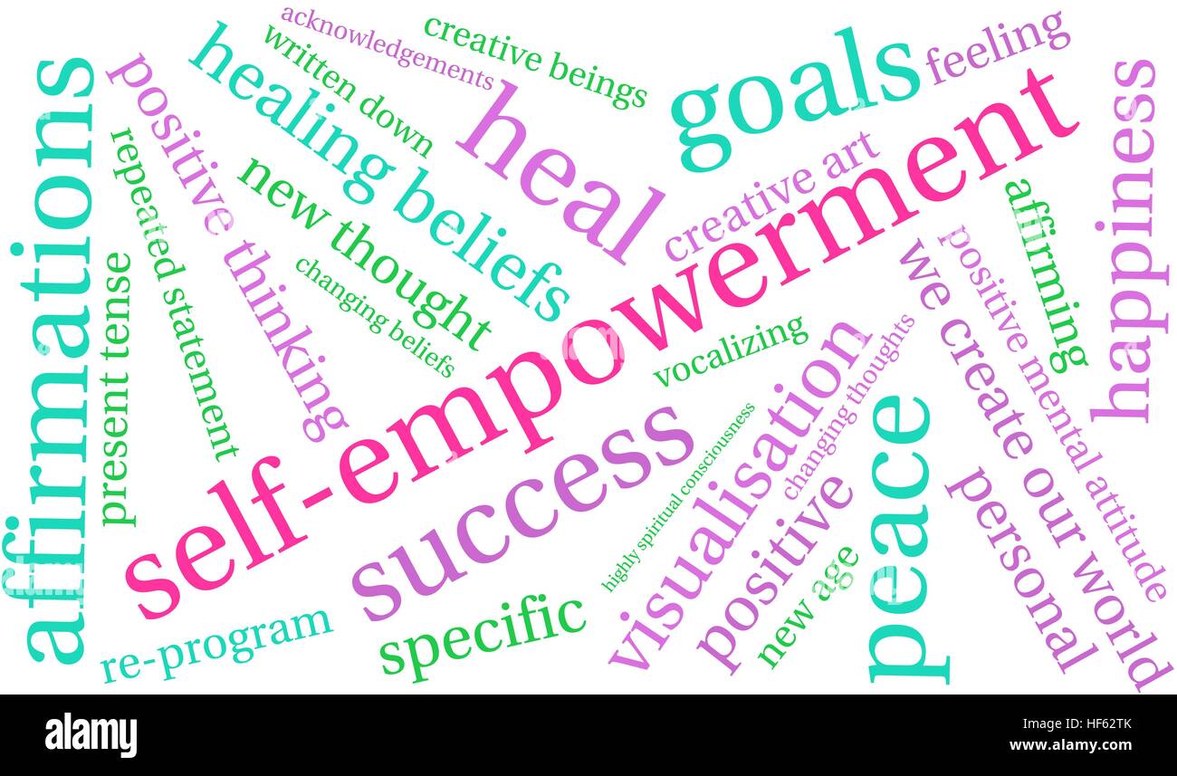 Self Empowerment word cloud on a white background Stock Vector Image ...