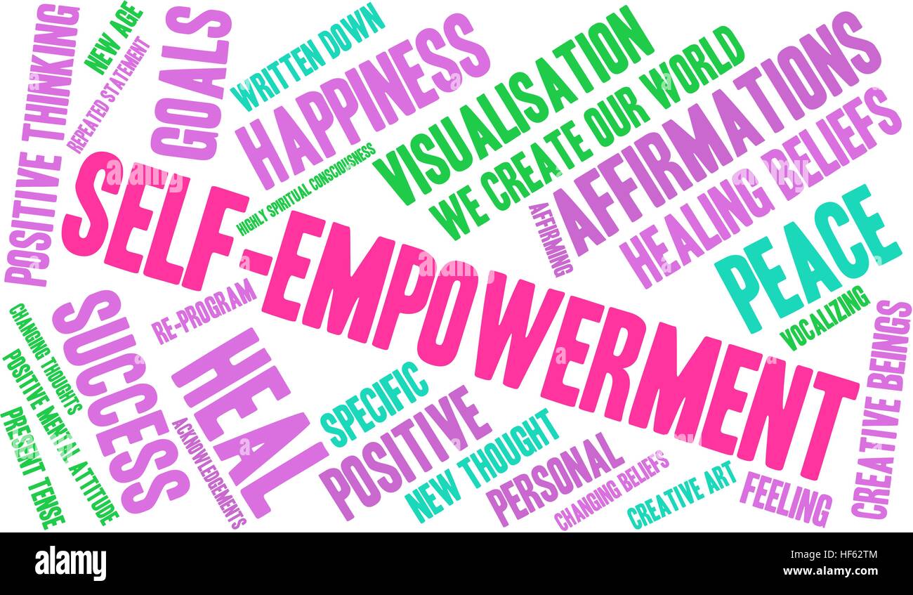 Self Empowerment word cloud on a white background Stock Vector Image ...