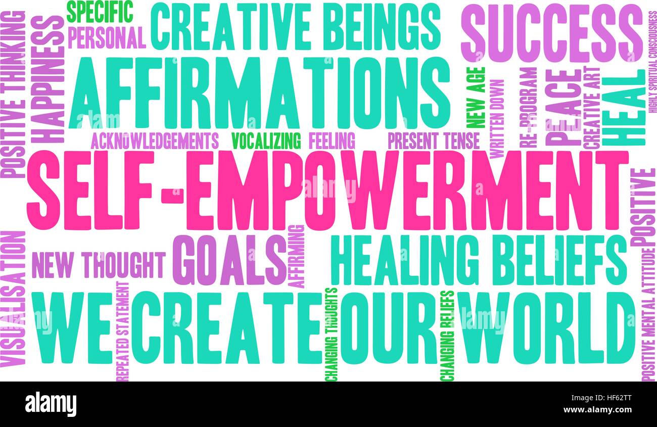 Self Empowerment word cloud on a white background Stock Vector Image ...