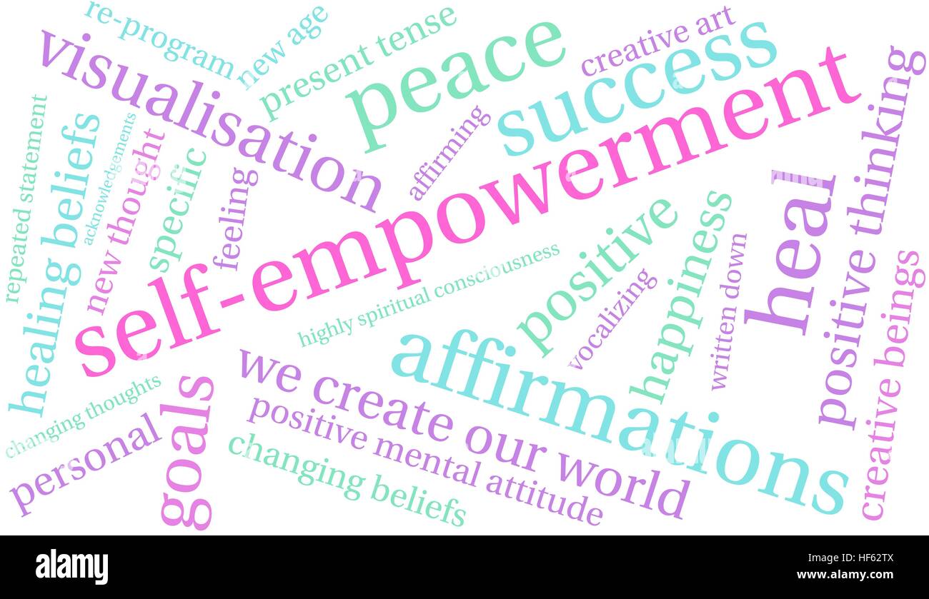 Self Empowerment word cloud on a white background Stock Vector Image ...
