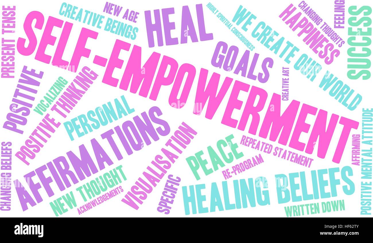 Self Empowerment word cloud on a white background Stock Vector Image ...