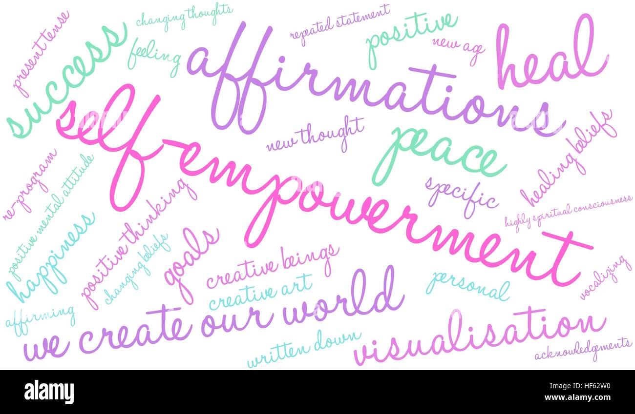 Self Empowerment word cloud on a white background Stock Vector Image ...