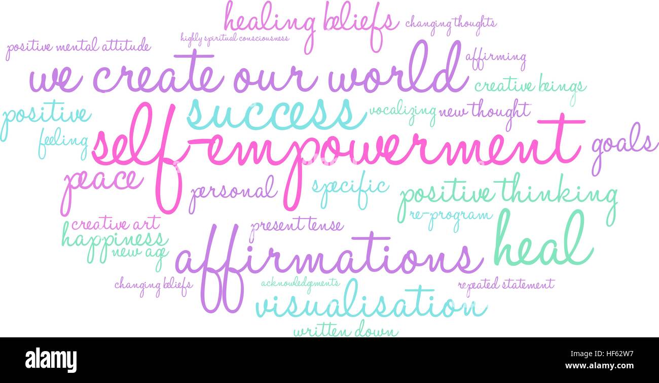 Self Empowerment word cloud on a white background Stock Vector Image ...