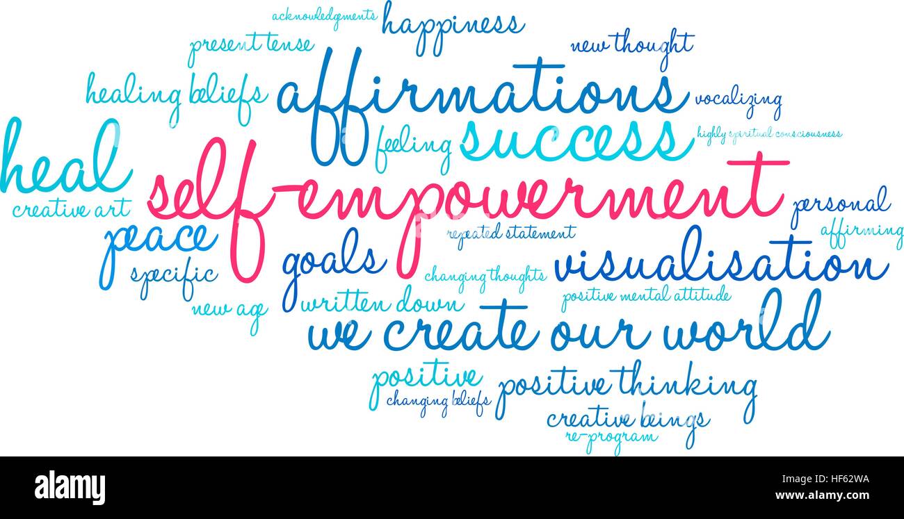Self Empowerment word cloud on a white background Stock Vector Image ...