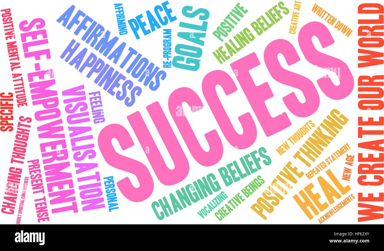 Success Word Cloud On A White Background Stock Vector Image And Art Alamy