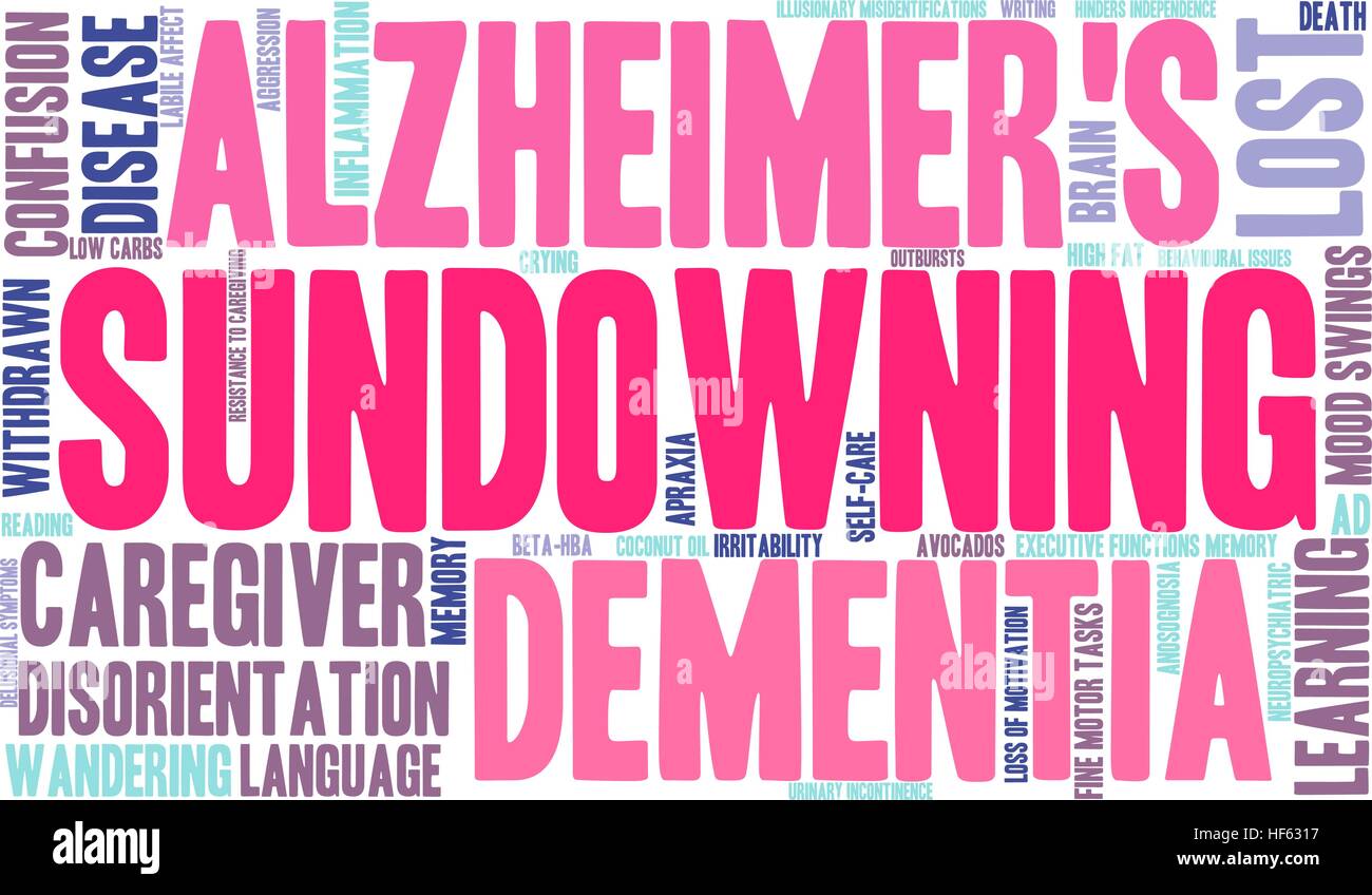 Sundowning word cloud on a white background Stock Vector Image & Art ...