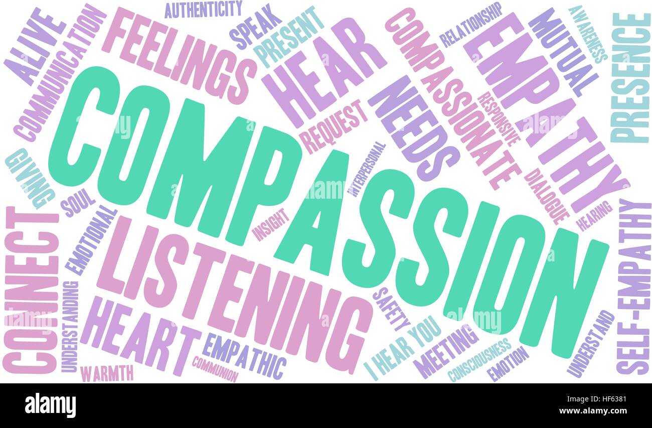 Compassion word cloud on a white background Stock Vector Image & Art ...