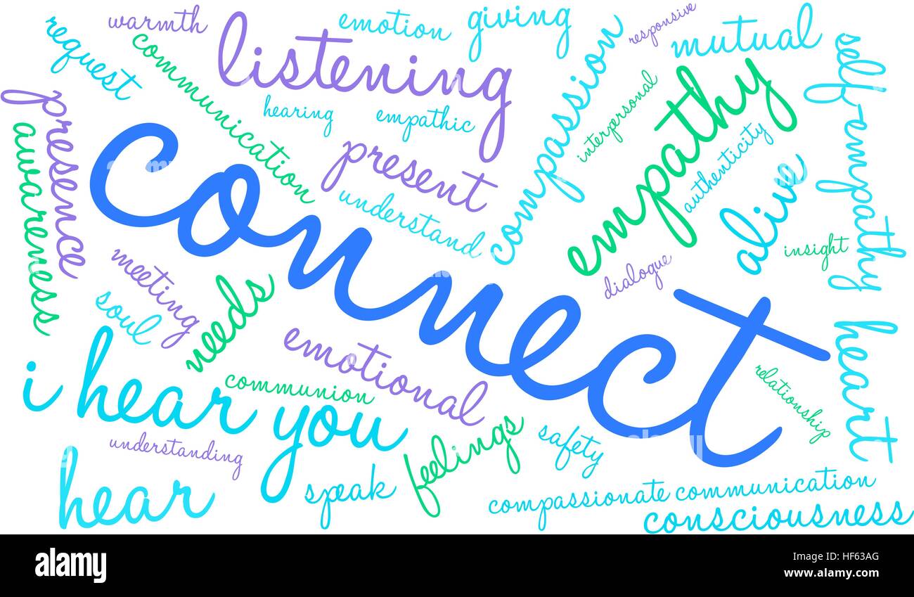 Connect word cloud on a white background Stock Vector Image & Art - Alamy