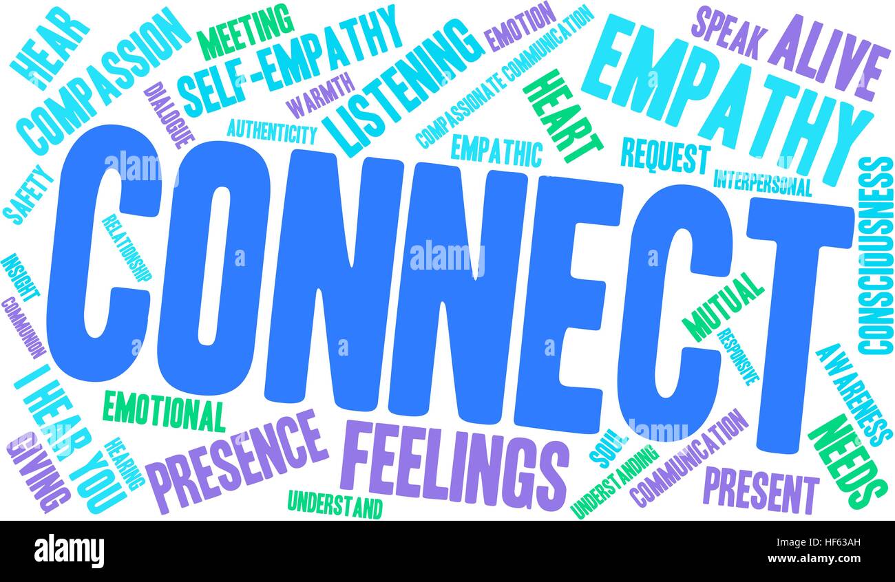 Connect word cloud on a white background Stock Vector Image & Art - Alamy