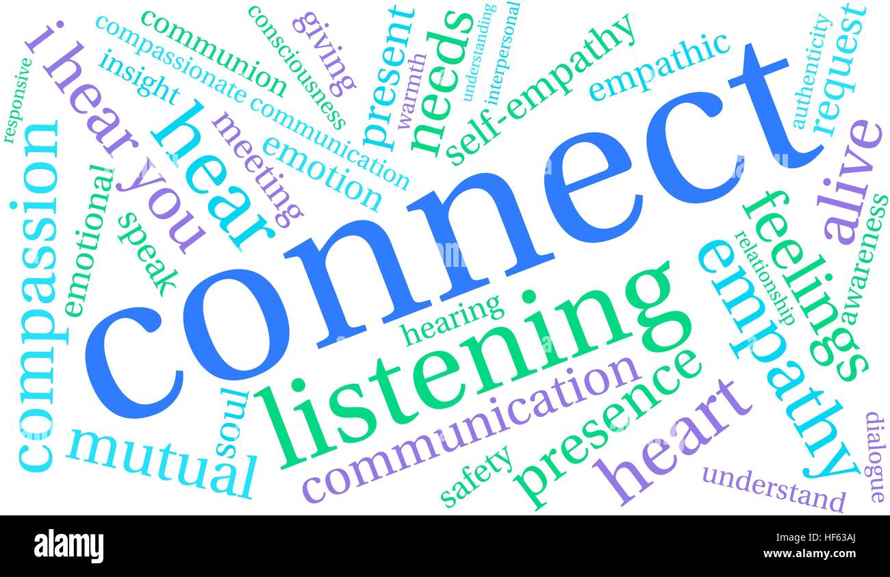 Connect word cloud on a white background Stock Vector Image & Art - Alamy