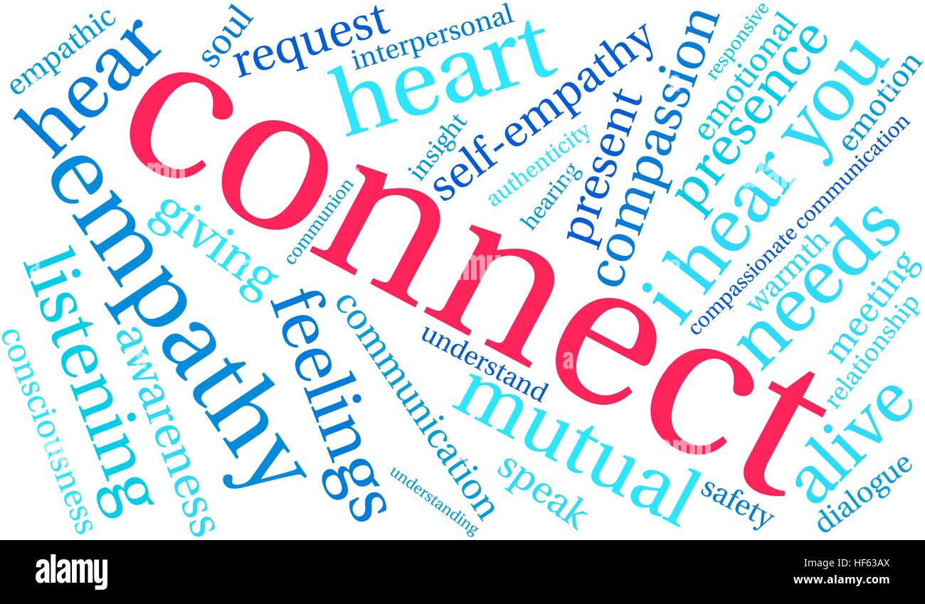 Connect word cloud on a white background Stock Vector Image & Art - Alamy