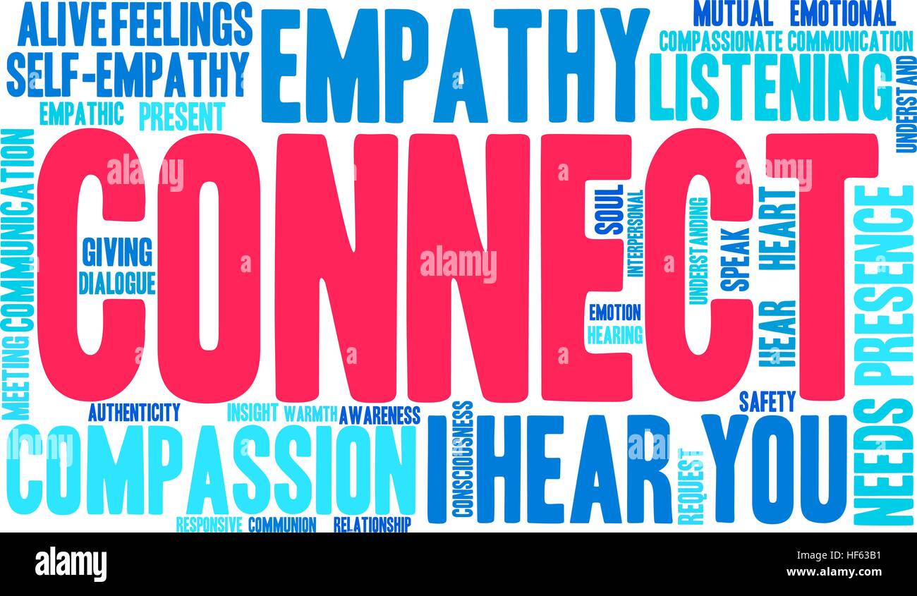 Connect word cloud on a white background Stock Vector Image & Art - Alamy