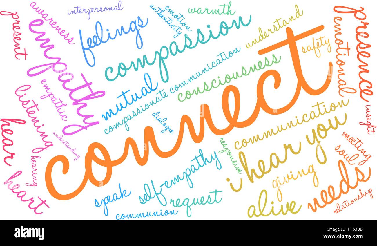 Connect word cloud on a white background Stock Vector Image & Art - Alamy