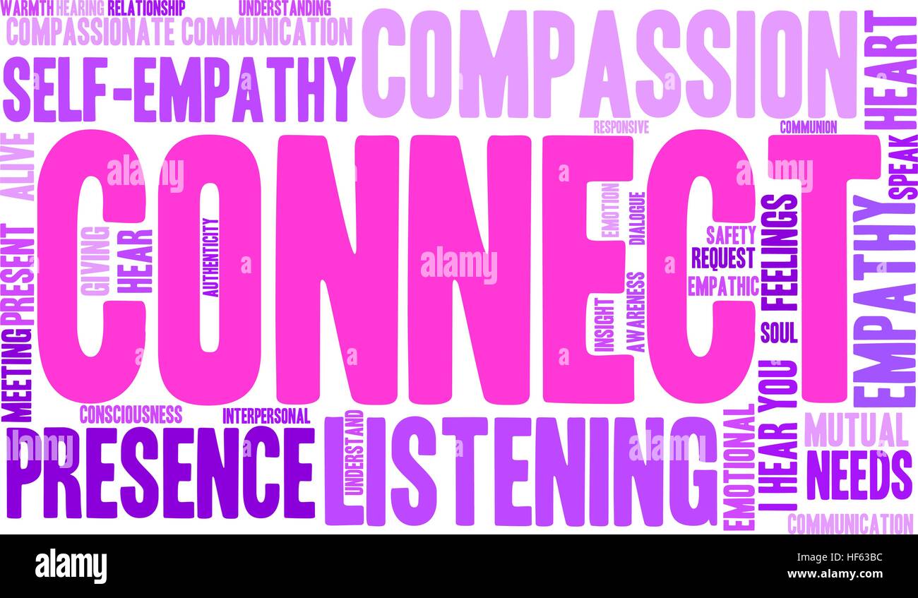 Connect word cloud on a white background Stock Vector Image & Art - Alamy