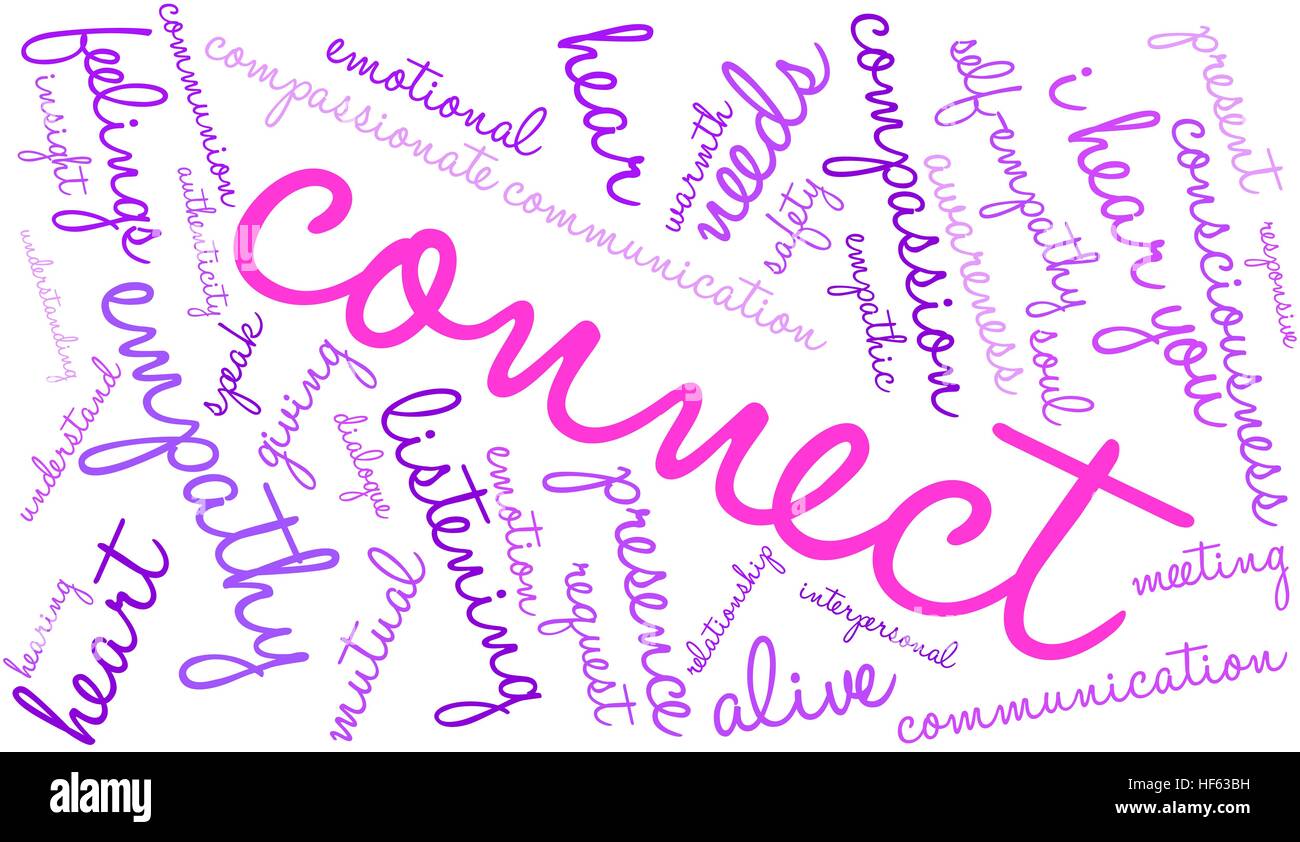 Connect word cloud on a white background Stock Vector Image & Art - Alamy