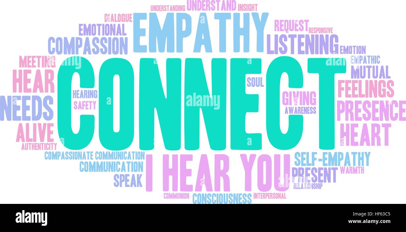 Connect word cloud on a white background Stock Vector Image & Art - Alamy