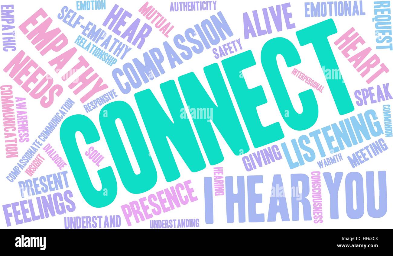 Connect word cloud on a white background Stock Vector Image & Art - Alamy