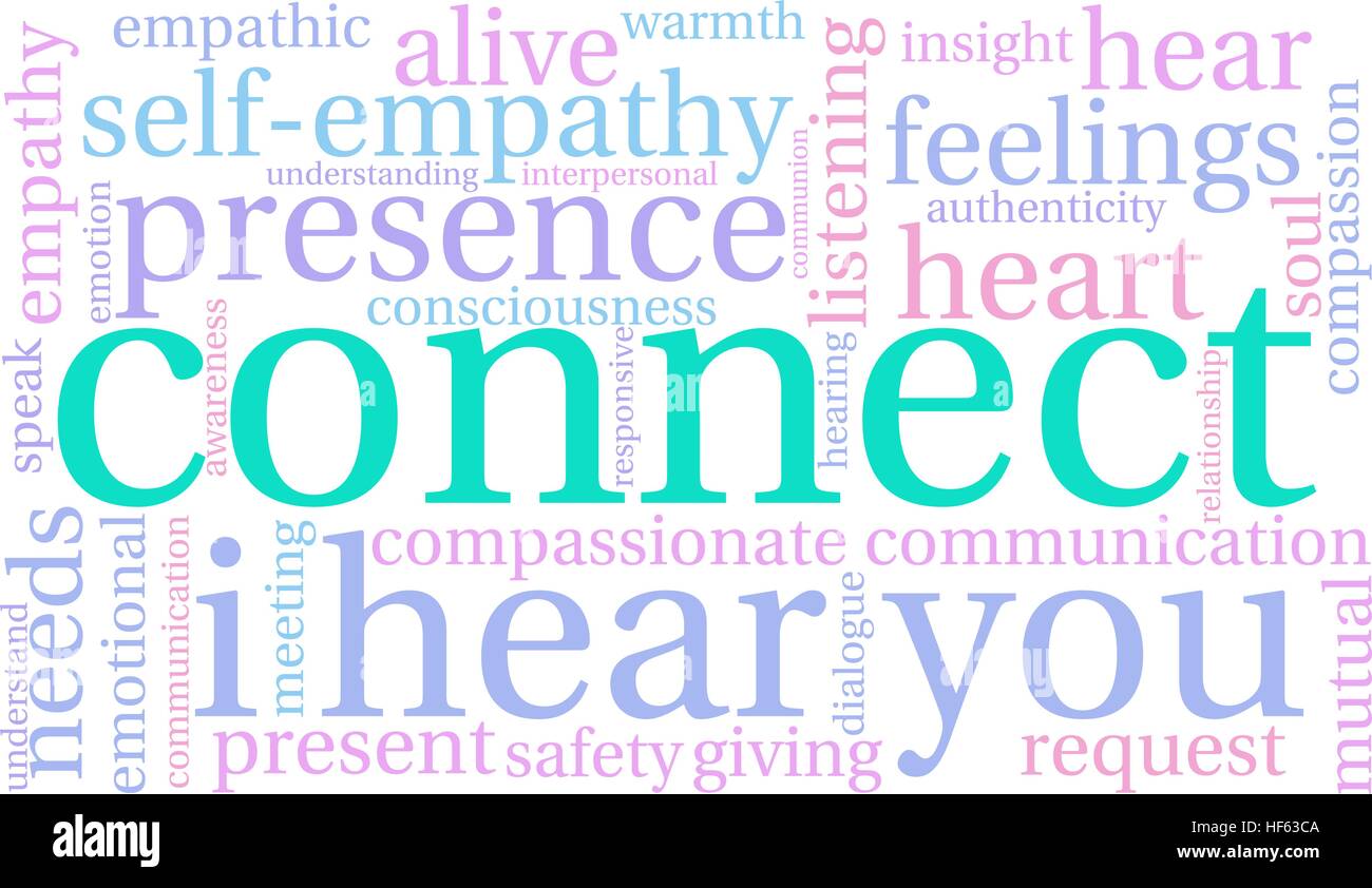 Connect word cloud on a white background Stock Vector Image & Art - Alamy