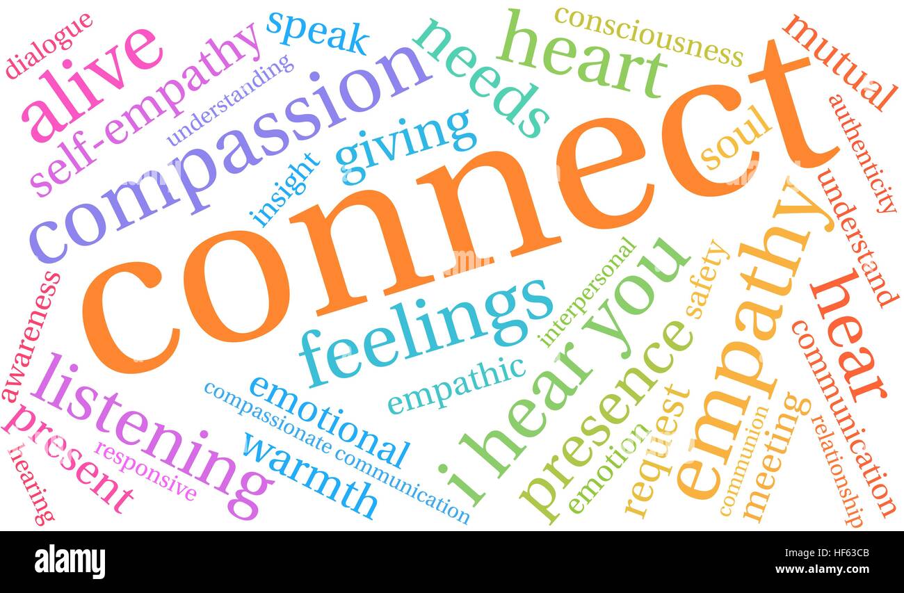 Connect word cloud on a white background Stock Vector Image & Art - Alamy