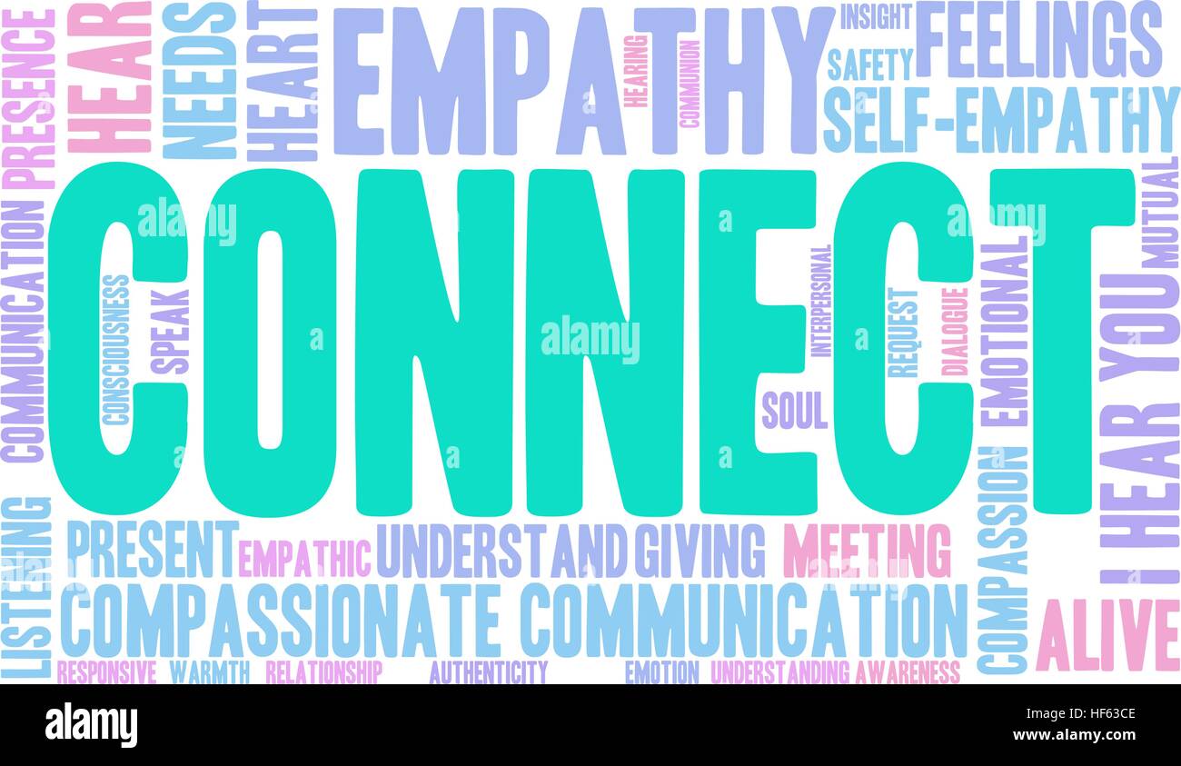 Connect word cloud on a white background Stock Vector Image & Art - Alamy