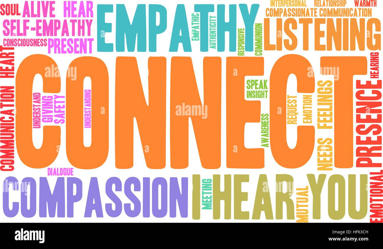 Connect word cloud on a white background Stock Vector Image & Art - Alamy