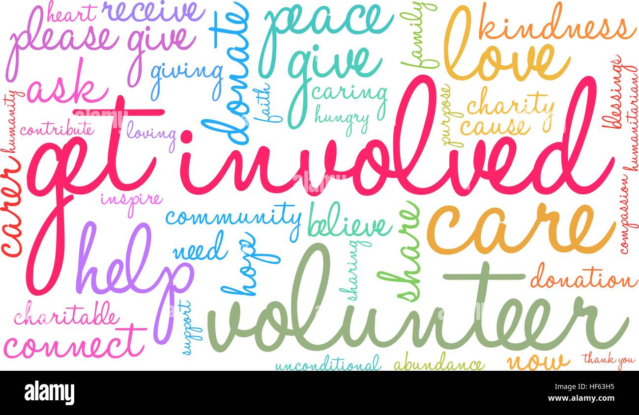 Get Involved word cloud on a white background Stock Vector Image & Art ...
