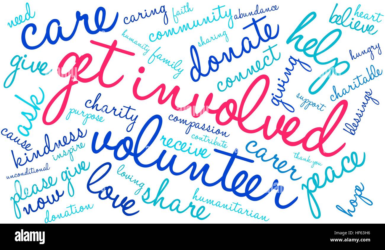 Get Involved word cloud on a white background Stock Vector Image & Art ...