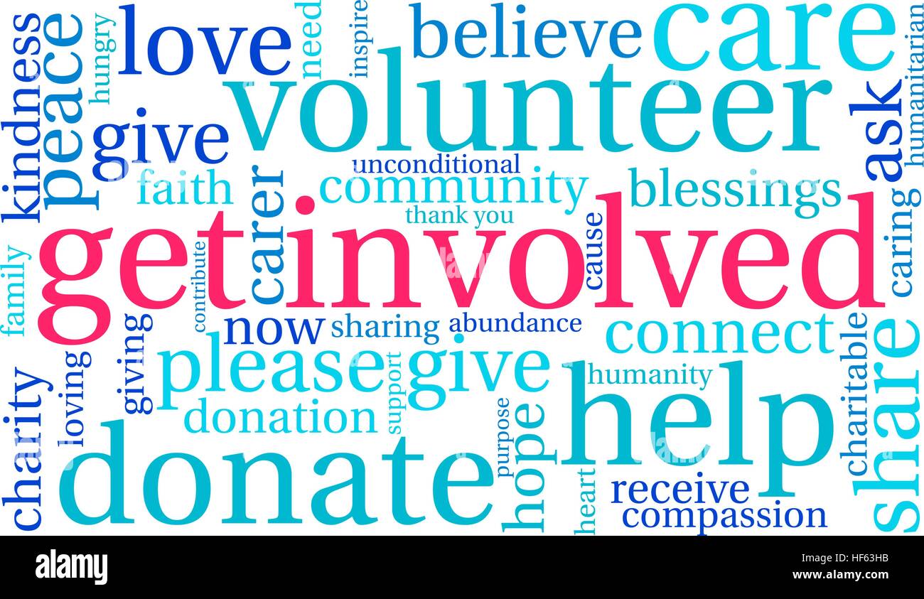 Get Involved word cloud on a white background Stock Vector Image & Art ...