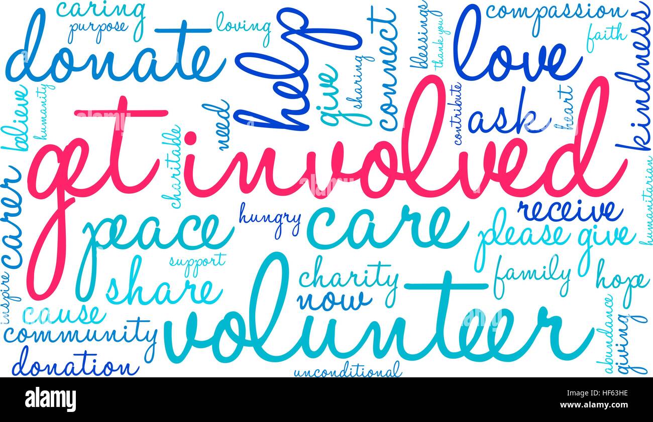 Get Involved word cloud on a white background Stock Vector Image & Art ...