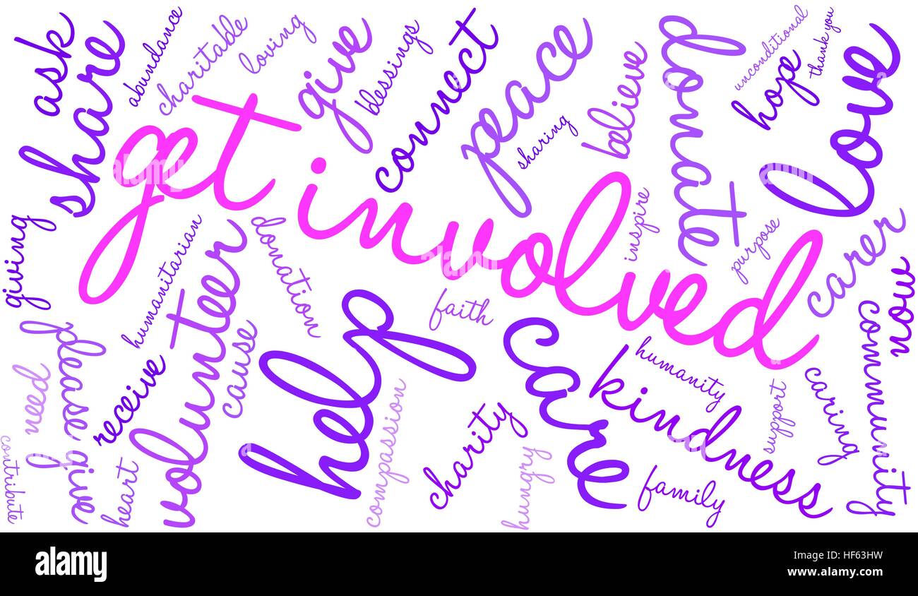 Get Involved word cloud on a white background Stock Vector Image & Art ...