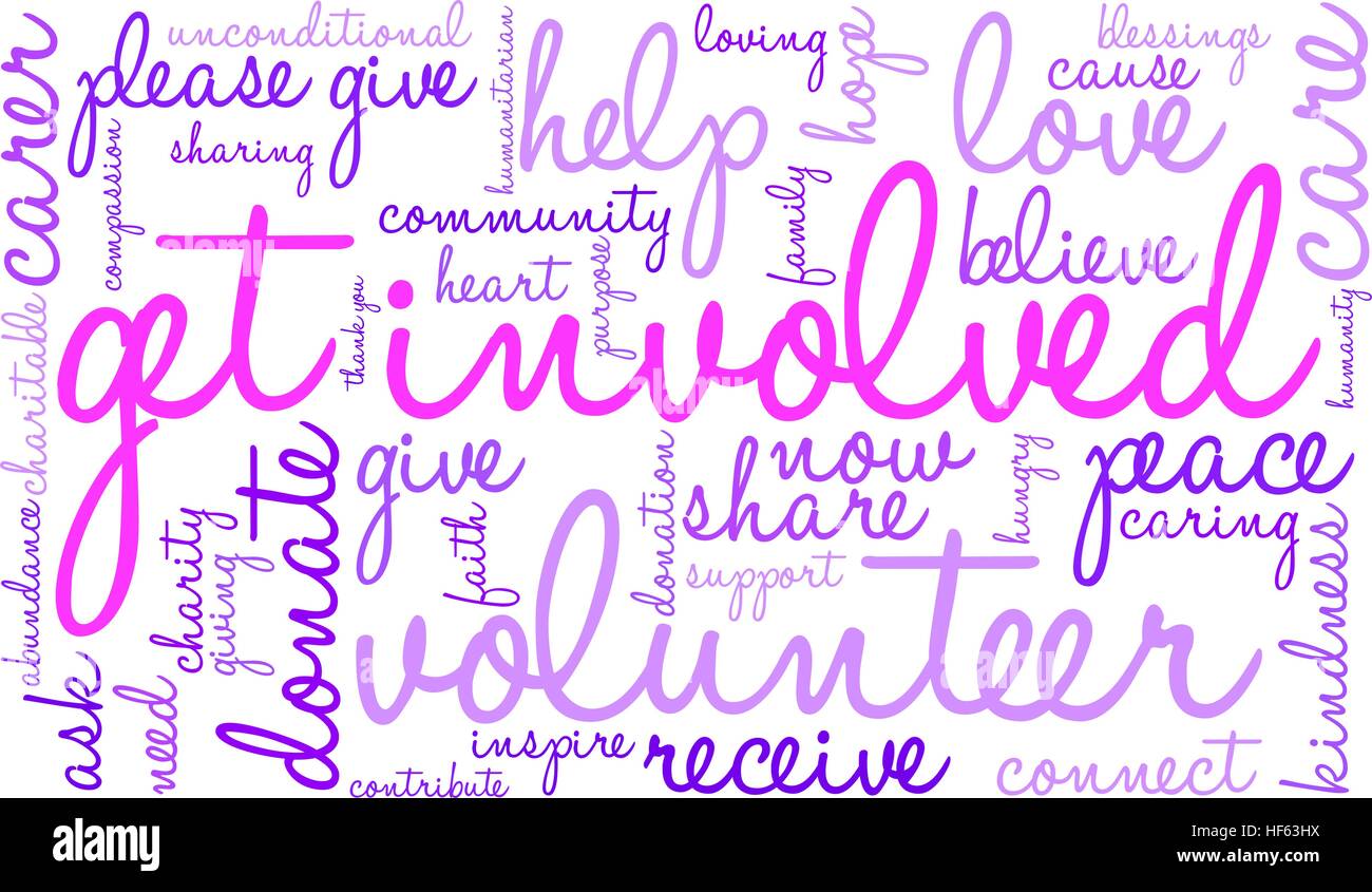 Get Involved word cloud on a white background Stock Vector Image & Art ...