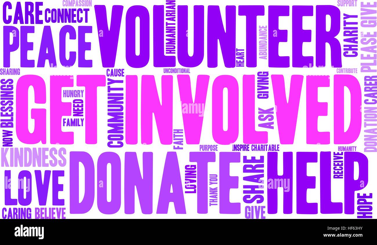 Get Involved word cloud on a white background Stock Vector Image & Art ...