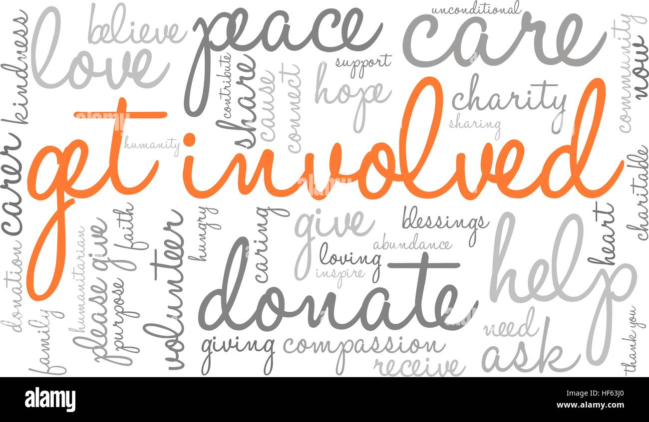 Get Involved word cloud on a white background Stock Vector Image & Art ...
