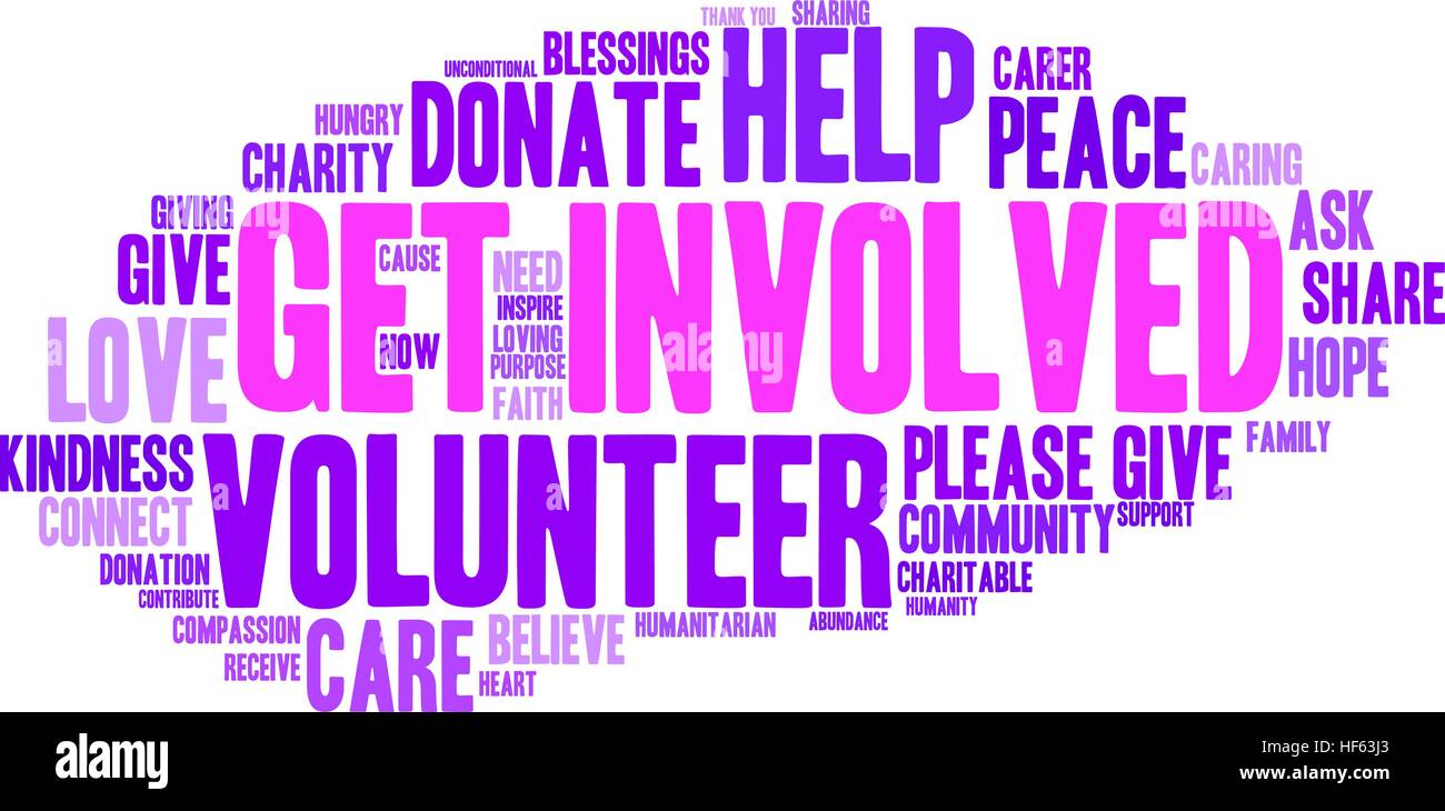 Get Involved word cloud on a white background Stock Vector Image & Art ...