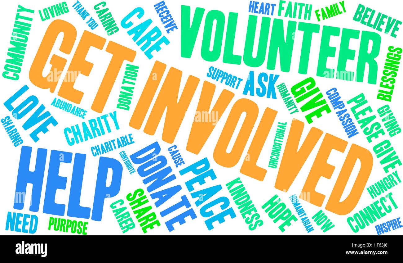 Get Involved word cloud on a white background Stock Vector Image & Art ...