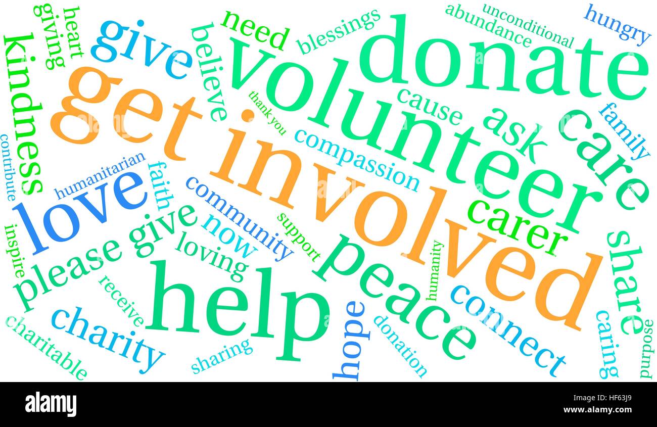 Get Involved word cloud on a white background Stock Vector Image & Art ...