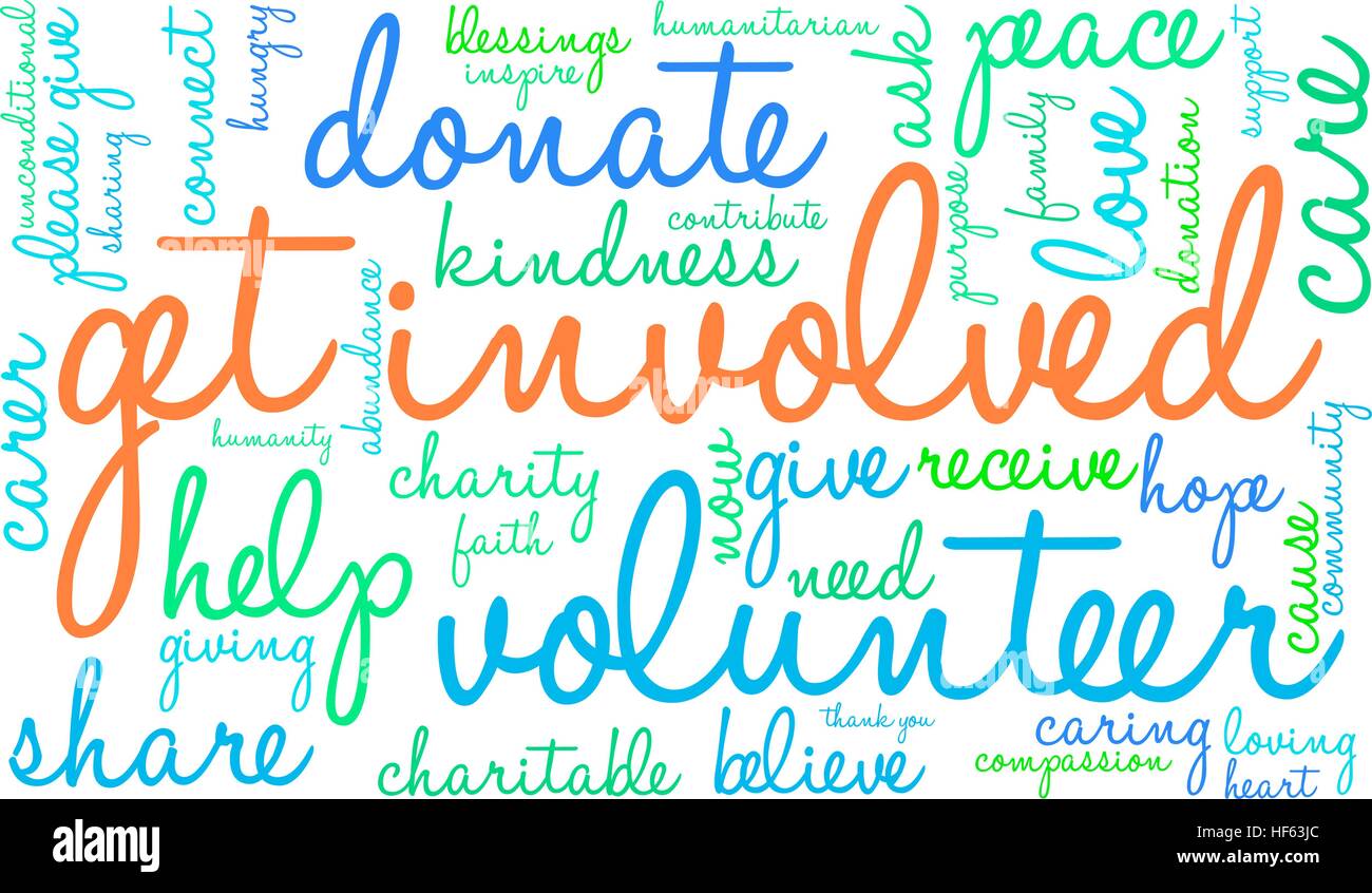 Get Involved word cloud on a white background Stock Vector Image & Art ...