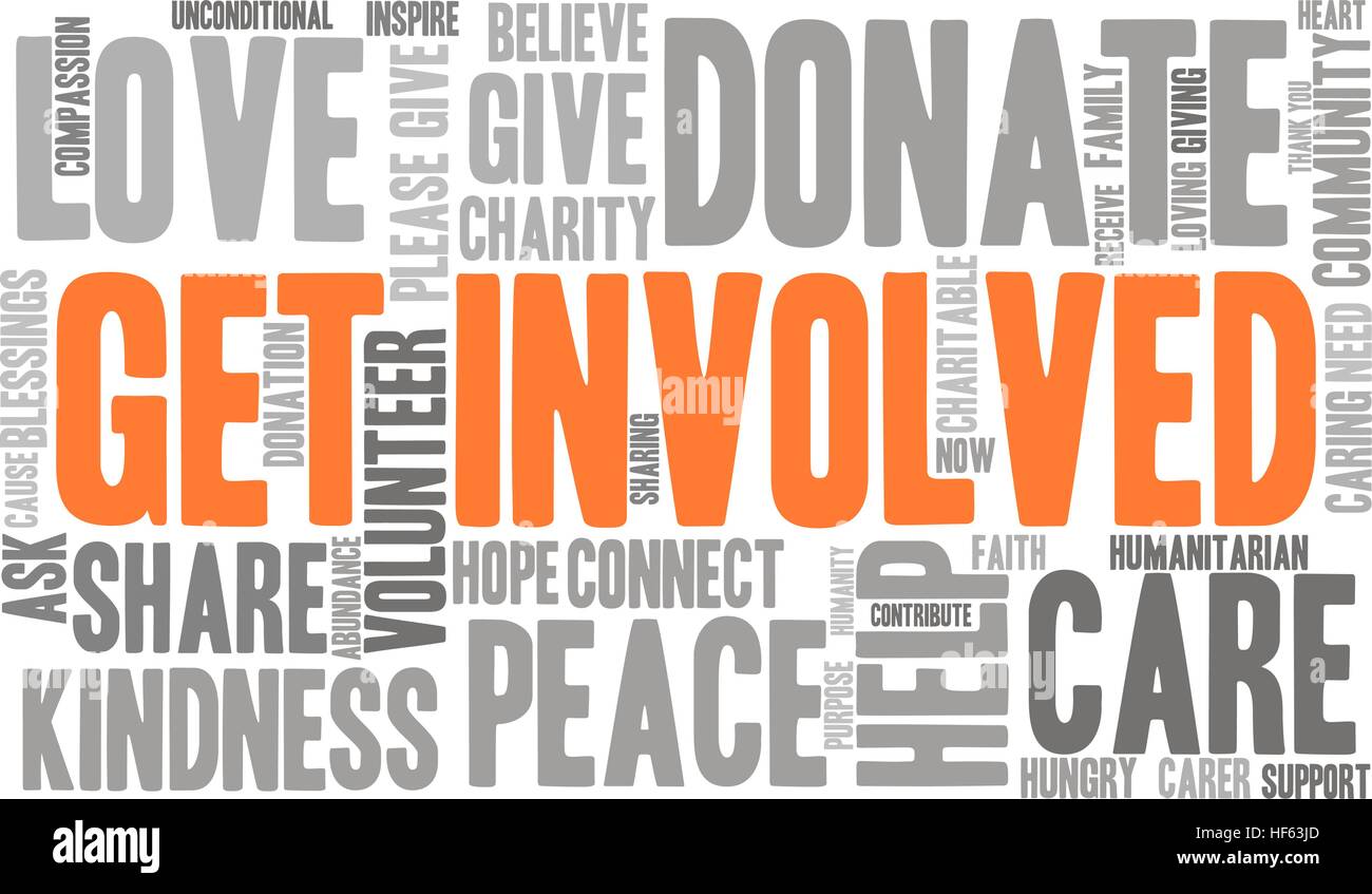 Get Involved word cloud on a white background Stock Vector Image & Art ...