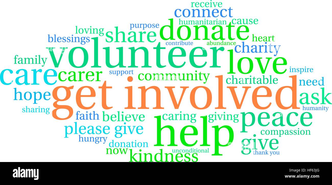 Get Involved word cloud on a white background Stock Vector Image & Art ...