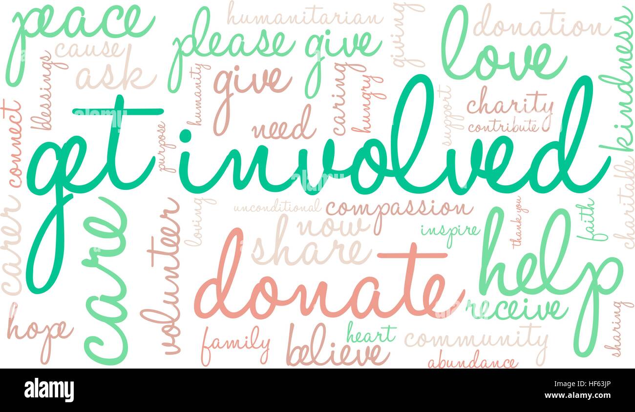 Get Involved word cloud on a white background Stock Vector Image & Art ...