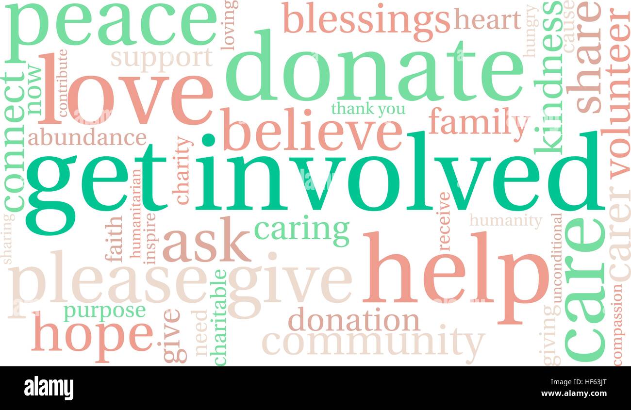 Get Involved word cloud on a white background Stock Vector Image & Art ...