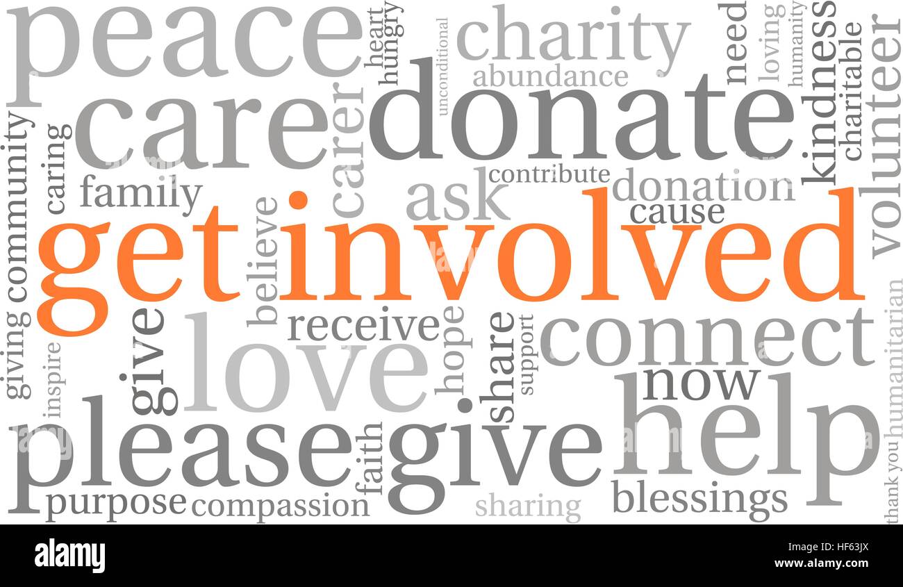 Get Involved word cloud on a white background Stock Vector Image & Art ...