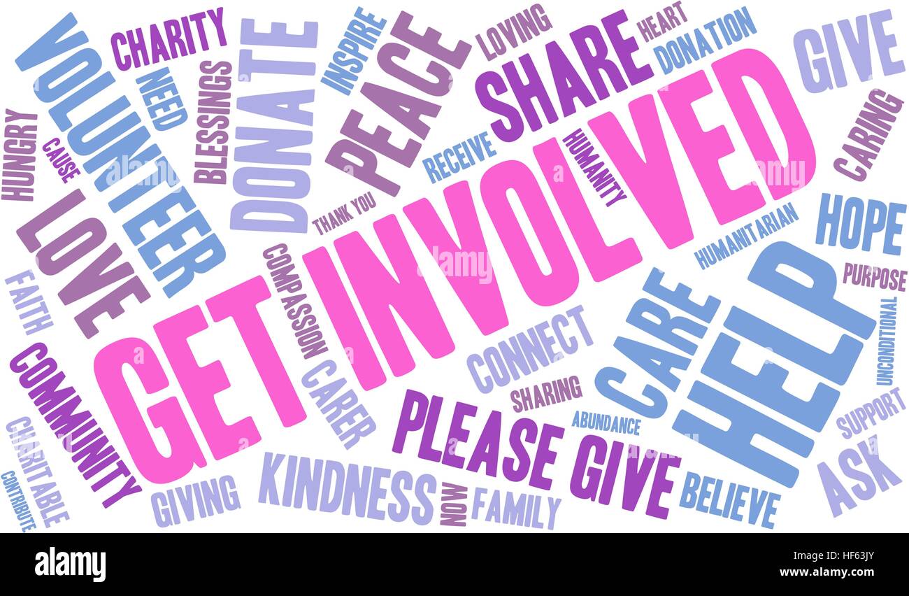 Get Involved word cloud on a white background Stock Vector Image & Art ...