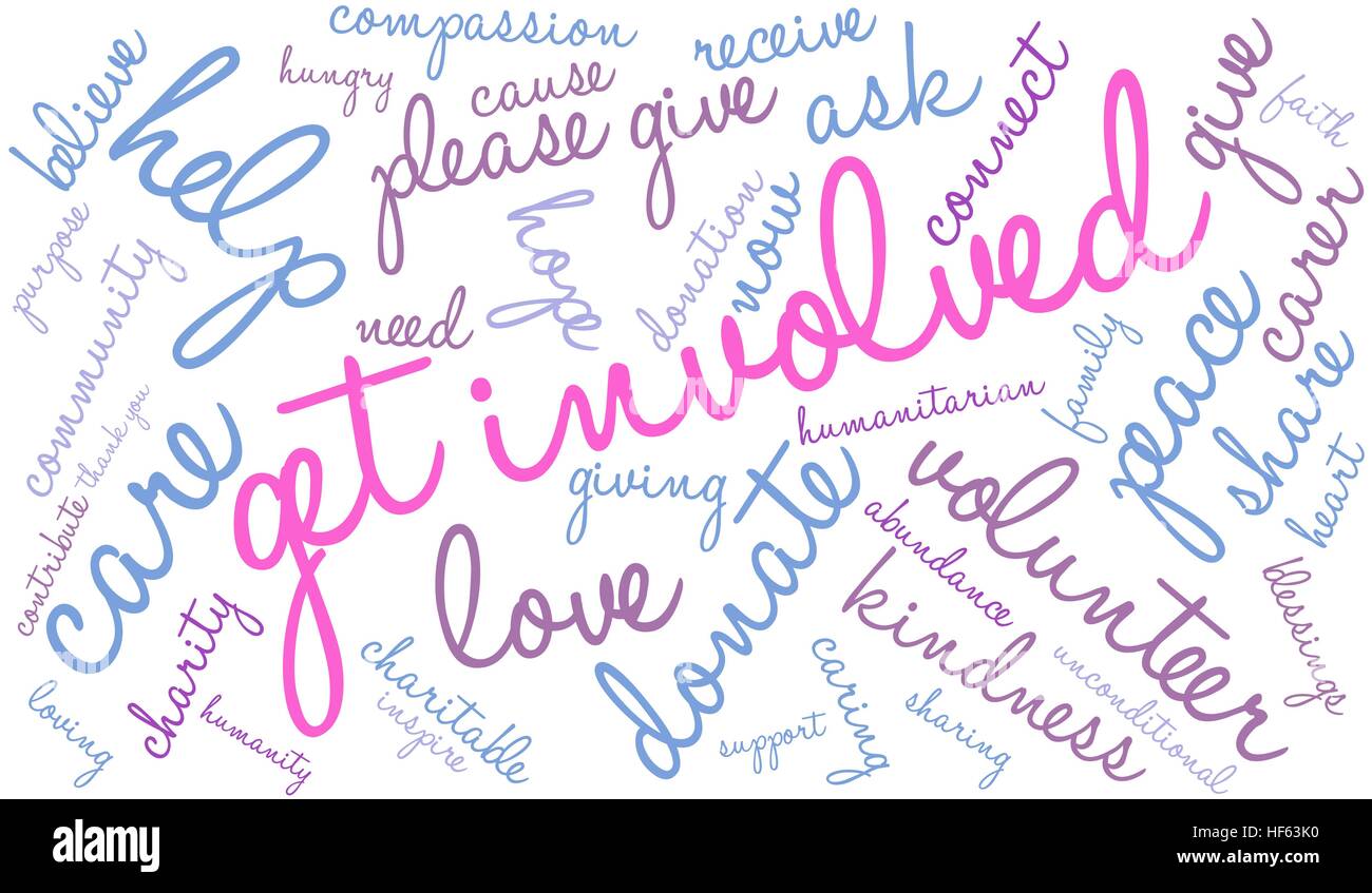 Get Involved word cloud on a white background Stock Vector Image & Art ...