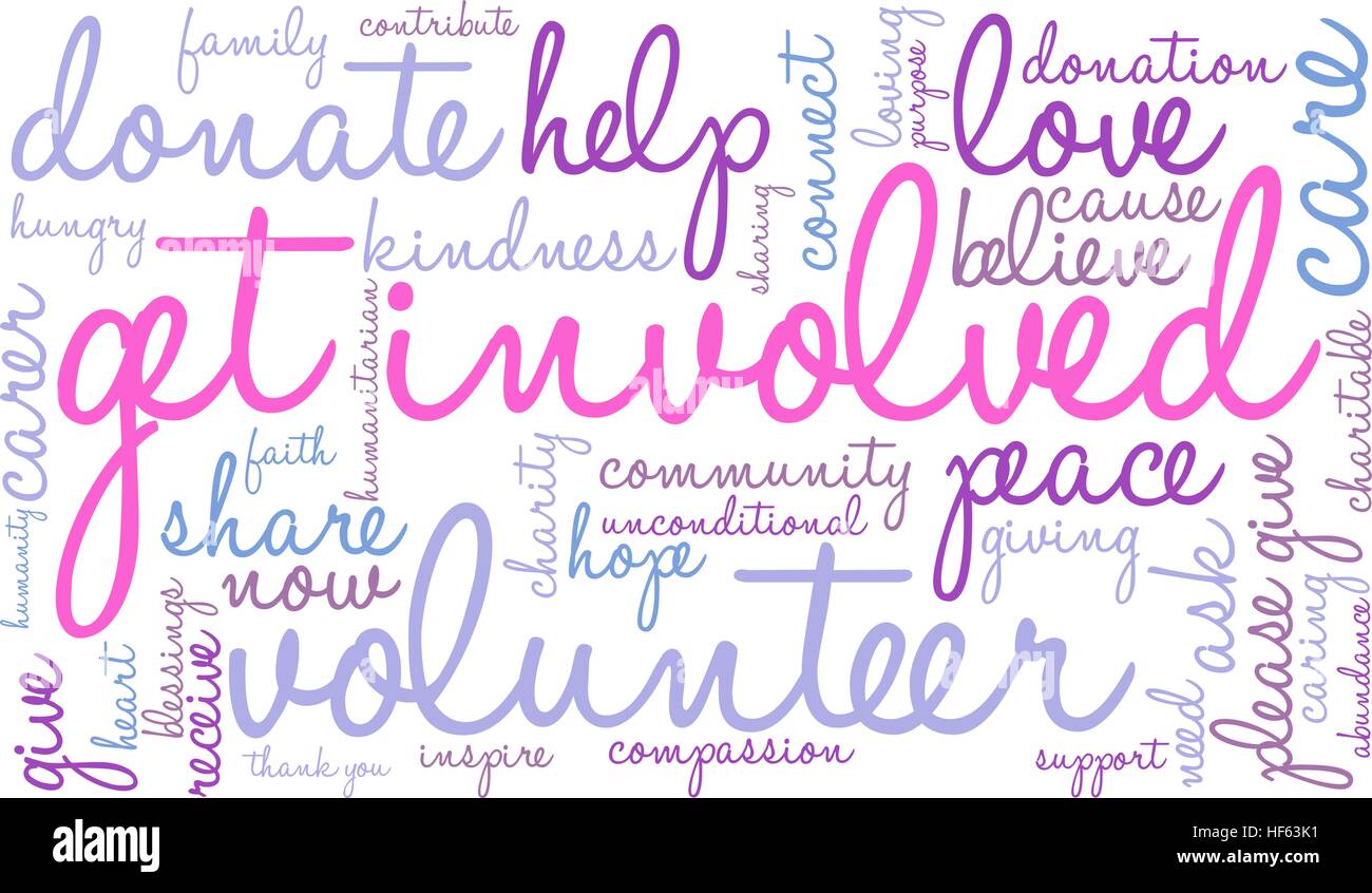 Get Involved word cloud on a white background Stock Vector Image & Art ...